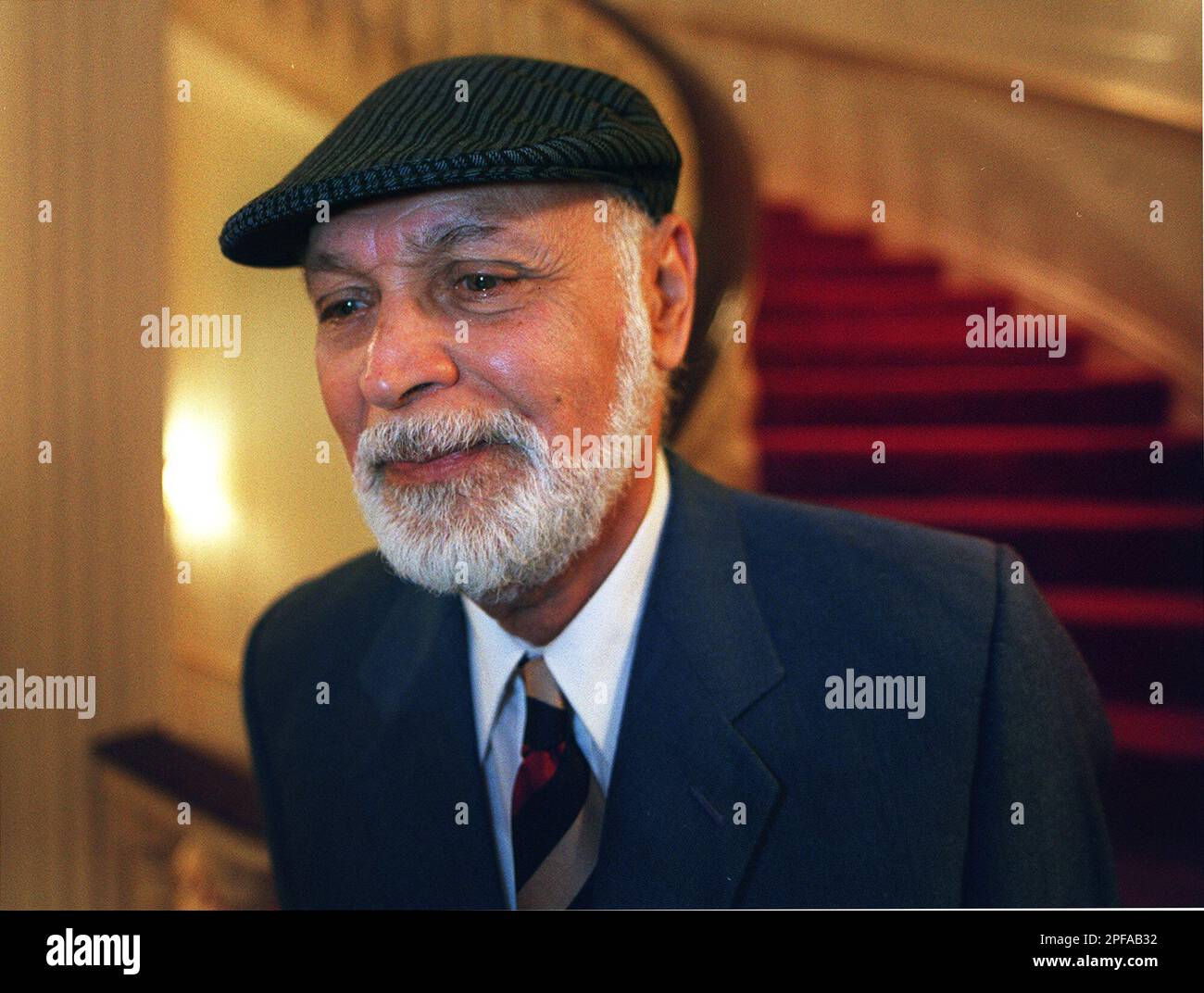 Honduran poet Roberto Sosa poses for a photo at a reception prior to a ...