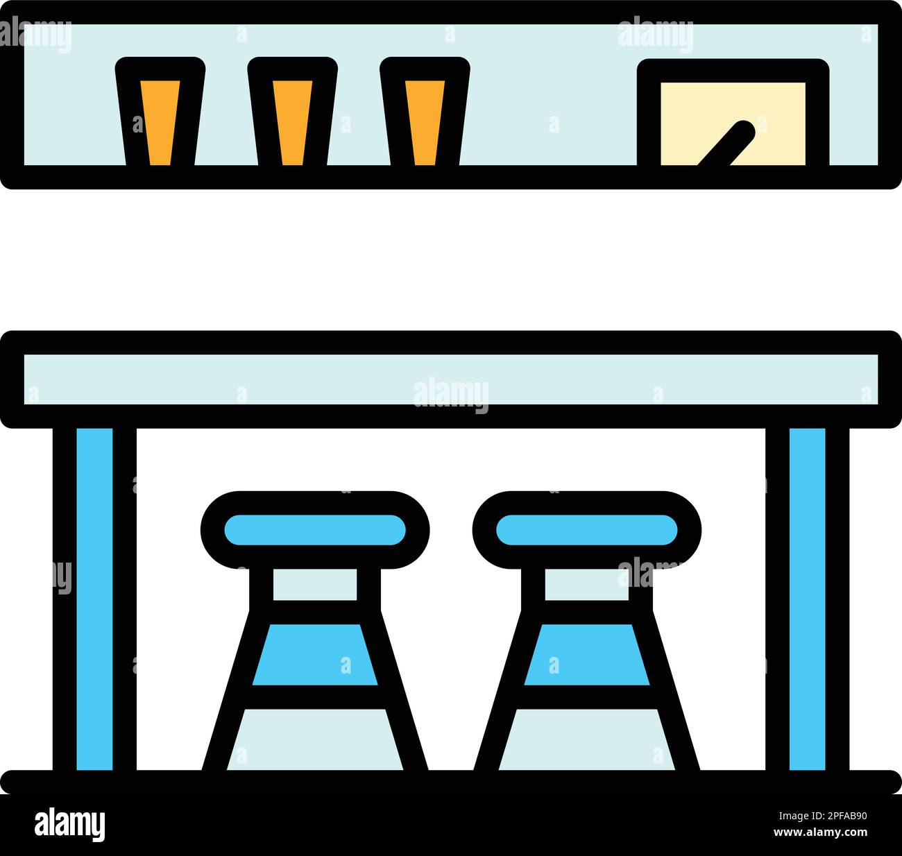 Tavern counter icon. Outline Tavern counter vector icon for web design ...