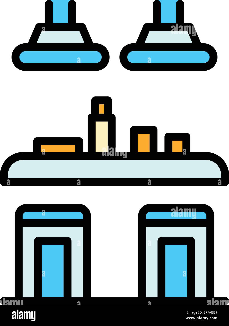 Bottle counter icon. Outline Bottle counter vector icon for web design ...