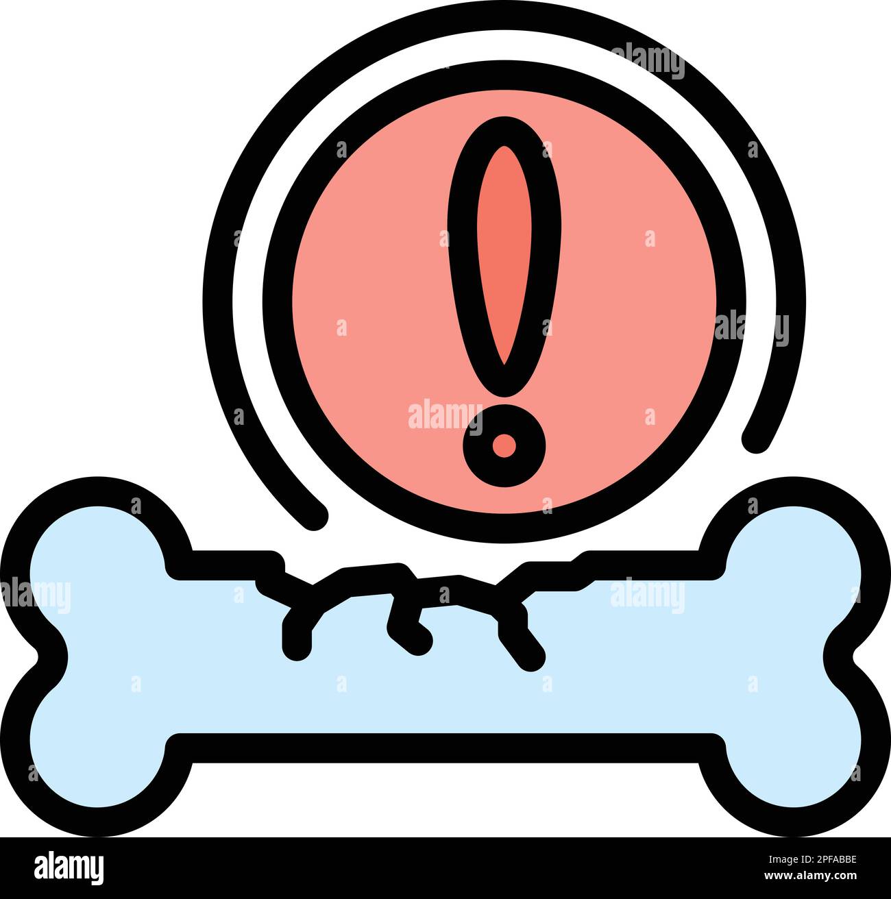 Bone destruction icon. Outline Bone destruction vector icon for web ...