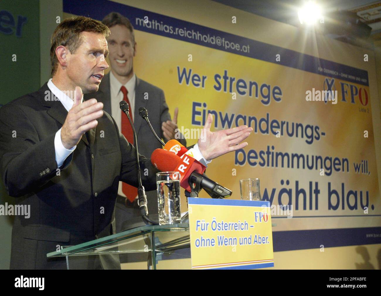 Der Spitzenkandidat der FPOE fuer die kommenden Nationalratswahlen ...