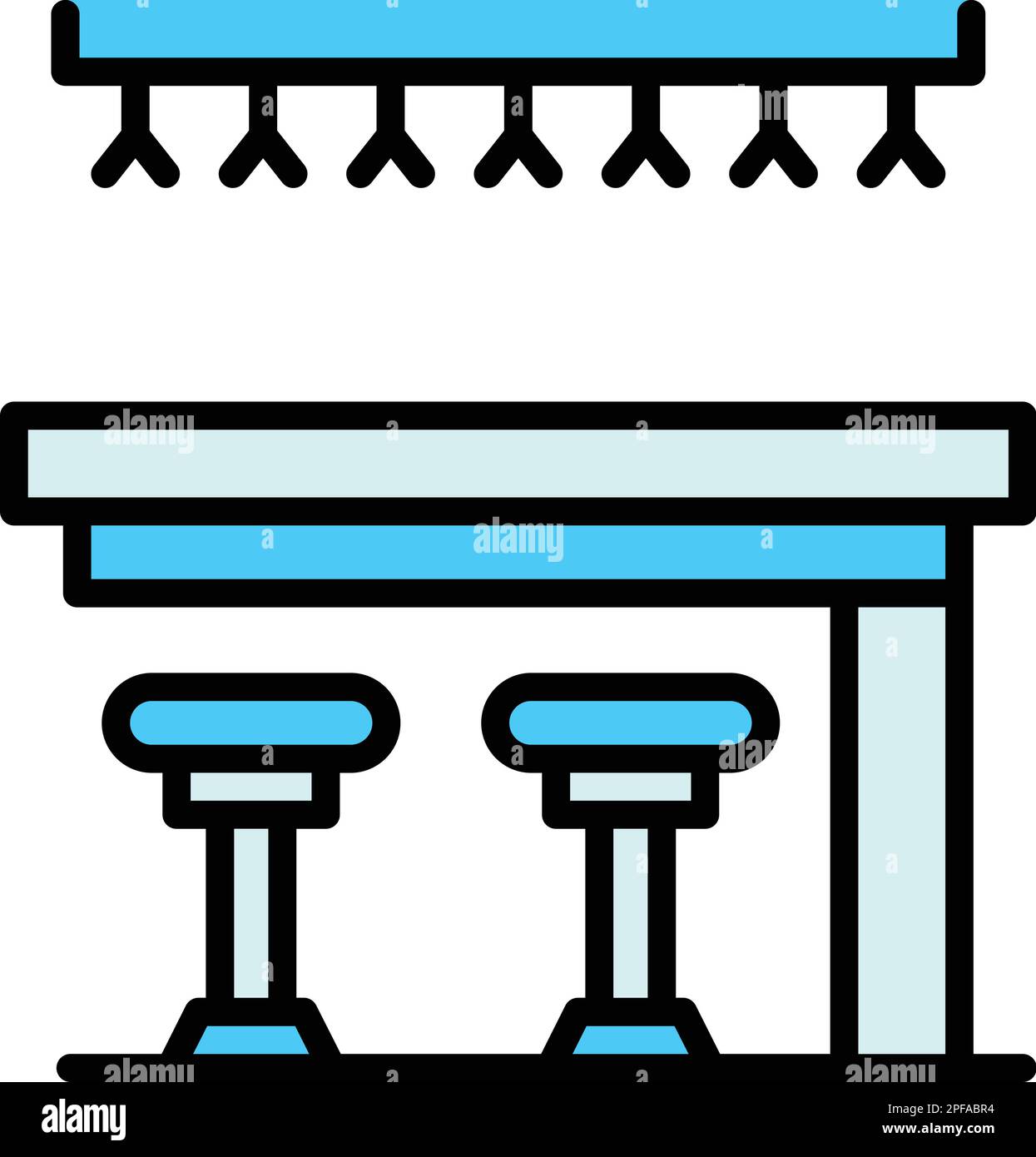 Bar stool icon. Outline Bar stool vector icon for web design isolated ...