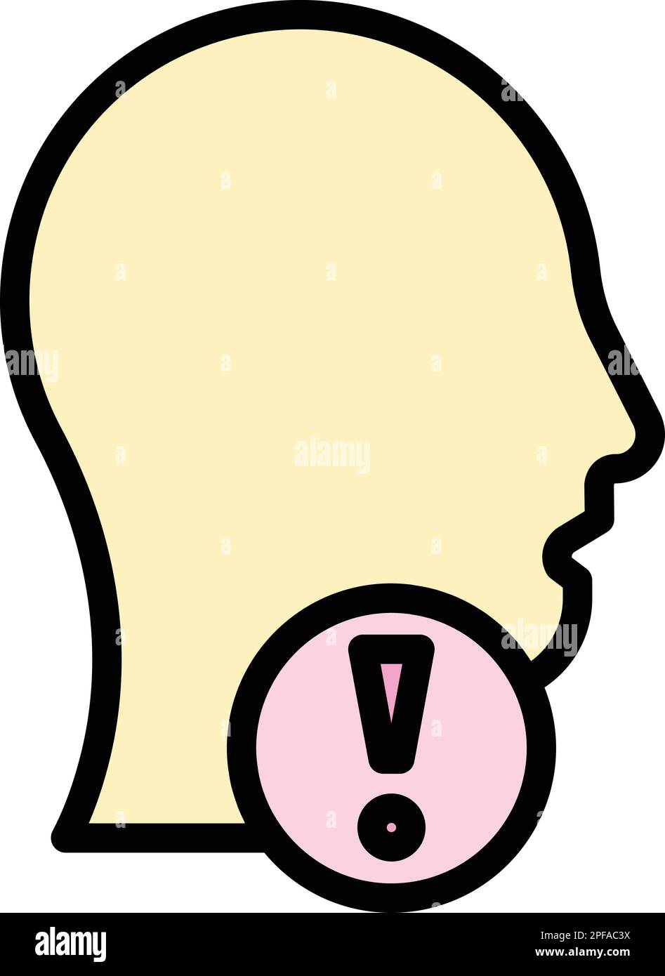 Human cough icon. Outline human cough vector icon for web design ...