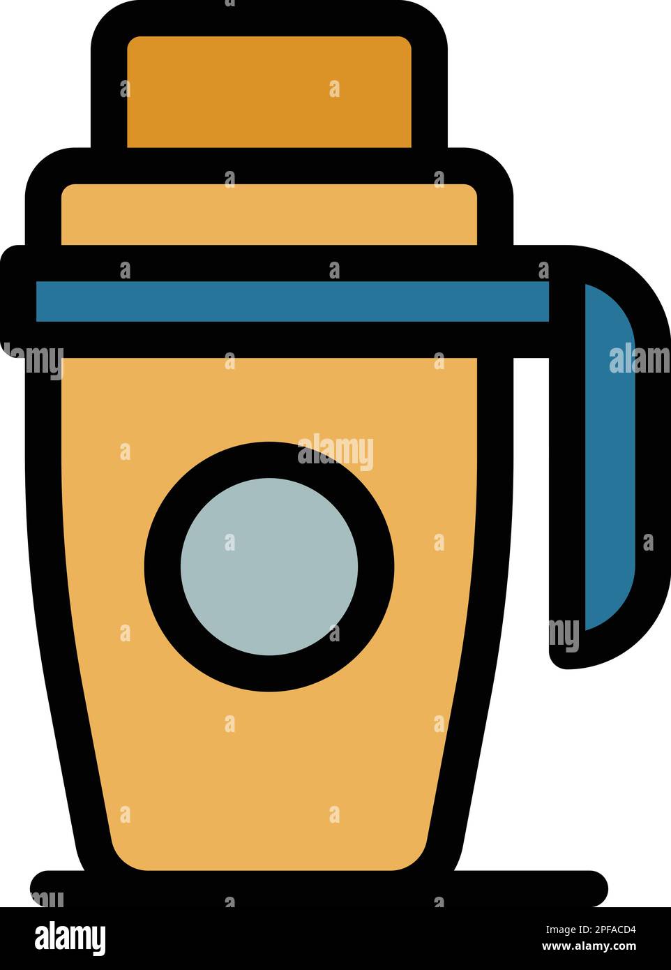 Reusable thermo mug icon. Outline reusable thermo mug vector icon for ...