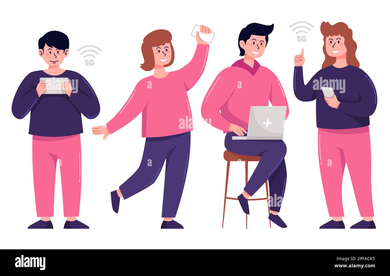 Cartoon characters using mobile wireless technology for faster ...