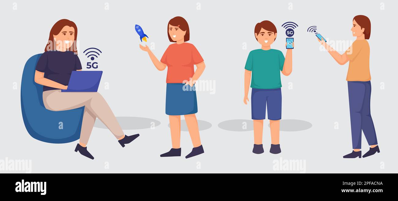 Cartoon characters using mobile wireless technology for faster ...