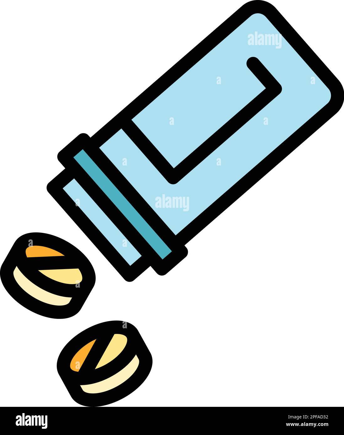Tablets bottle icon. Outline tablets bottle vector icon for web design ...