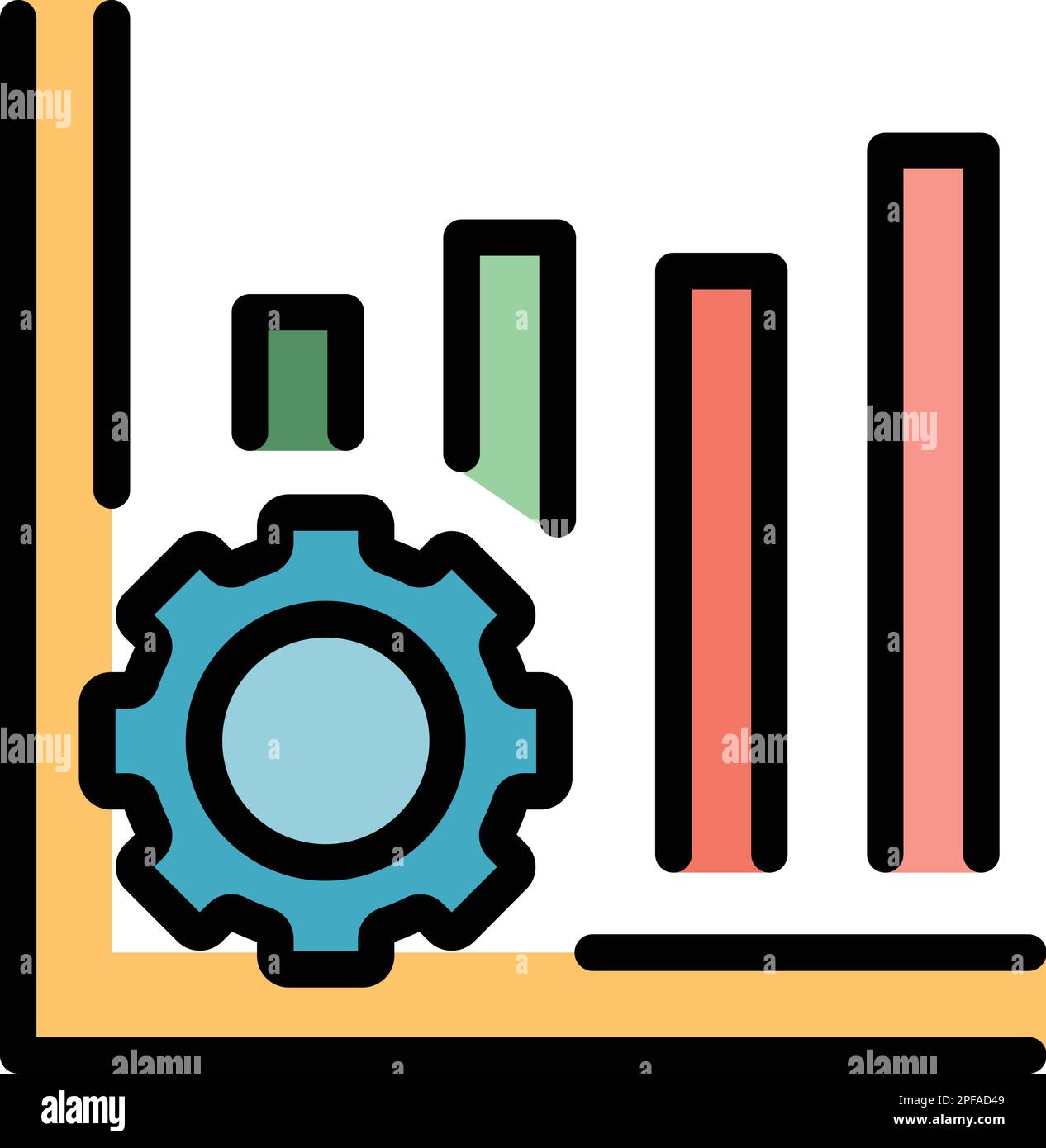 Finance graph icon. Outline Finance graph vector icon for web design isolated on white ...