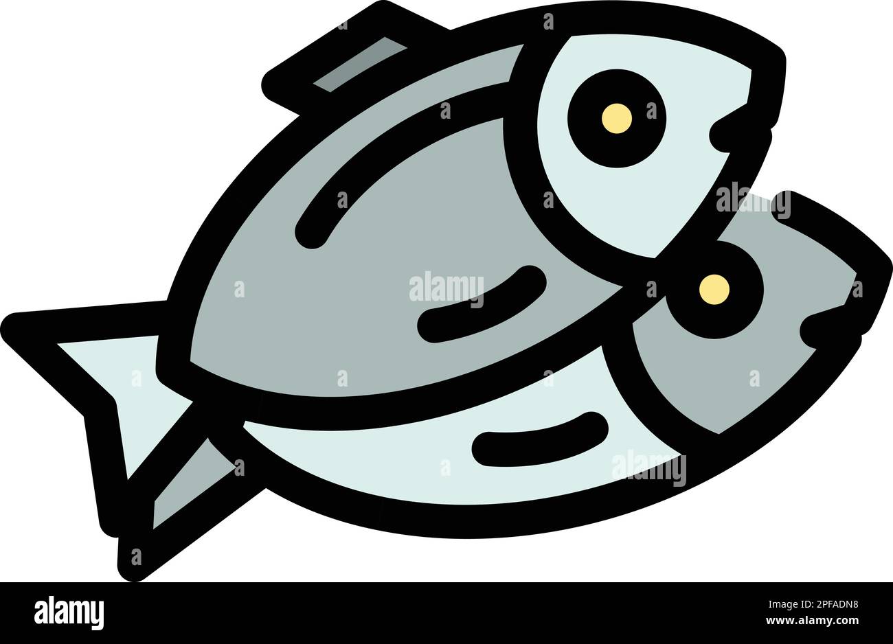 Fish omega icon. Outline fish omega vector icon for web design isolated ...