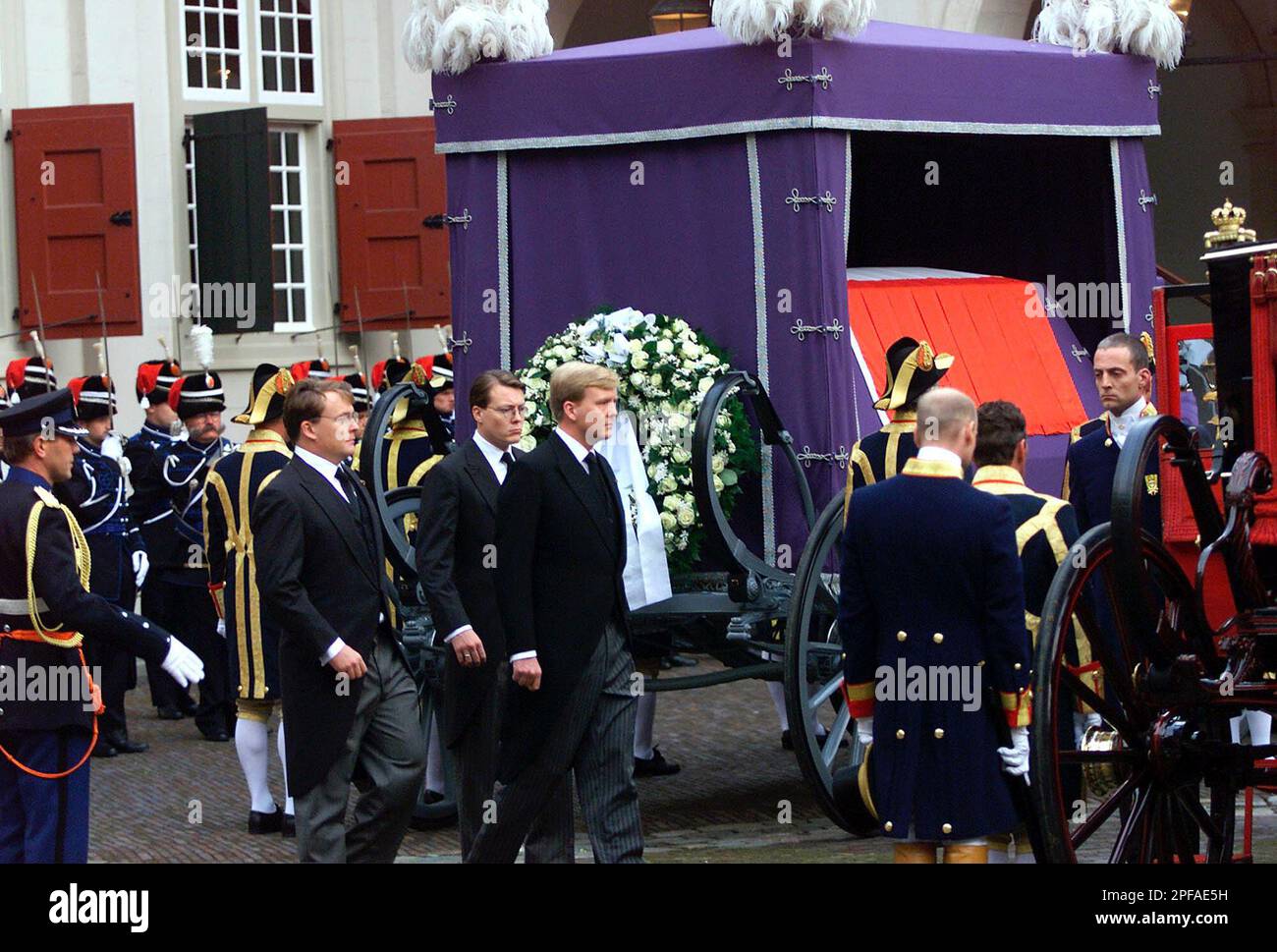 Crown Prince Willem Alexander, center right, accompanied by his ...