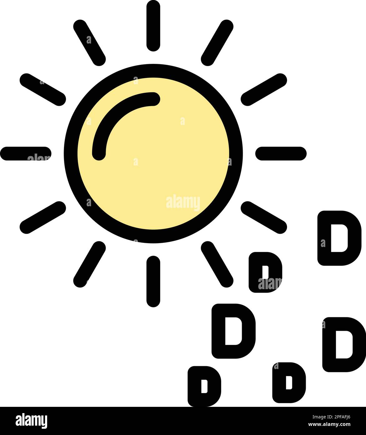 Light vitamin icon. Outline light vitamin vector icon for web design ...
