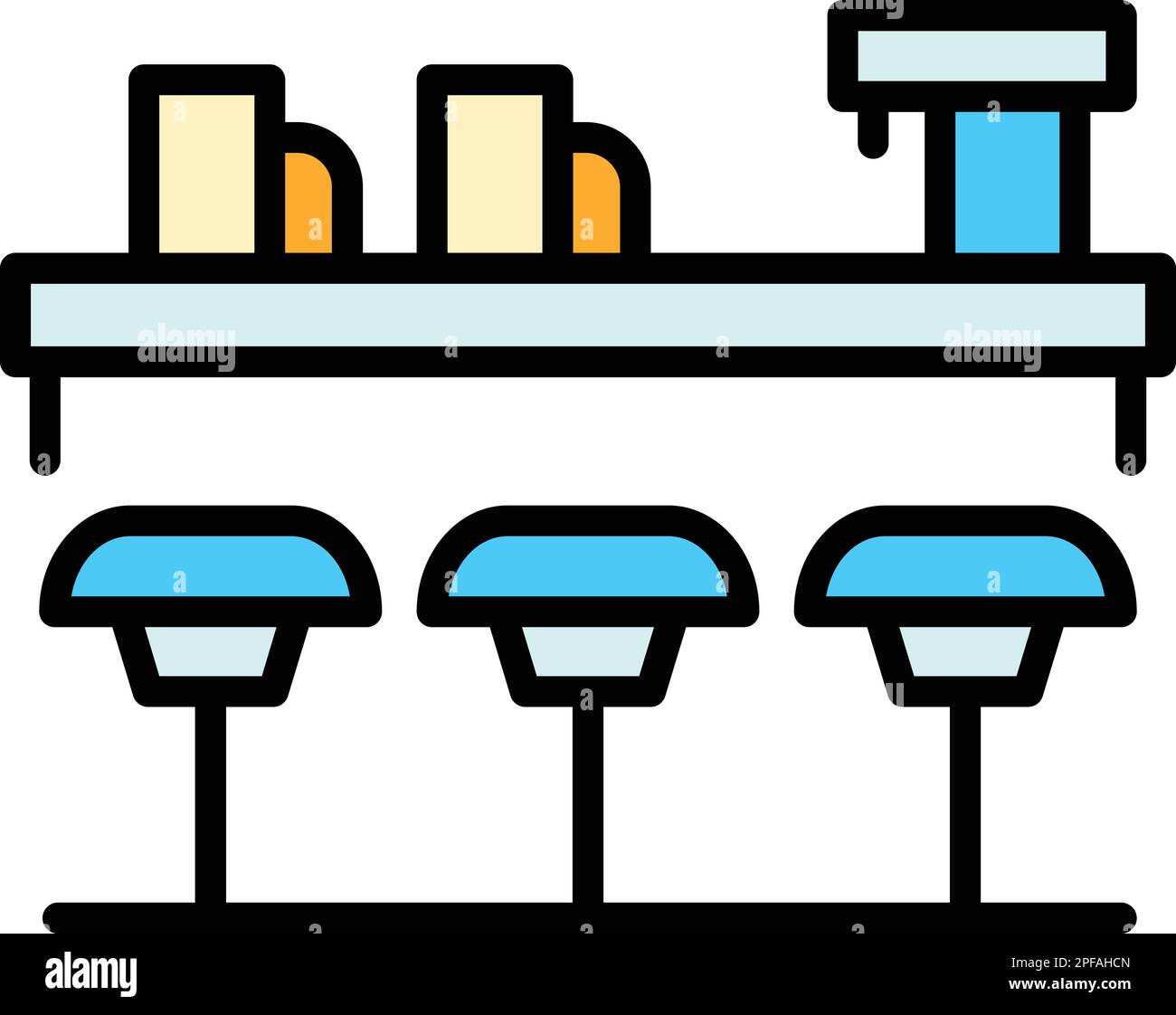 Cafe counter icon. Outline Cafe counter vector icon for web design ...