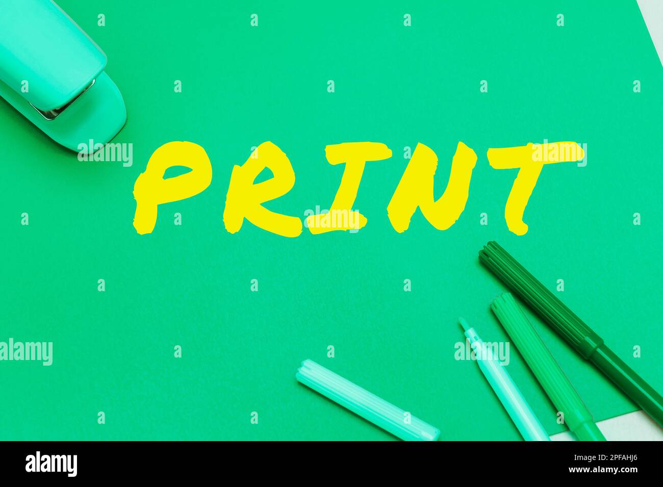 Text caption presenting Print. Word for involving transfer of text or ...