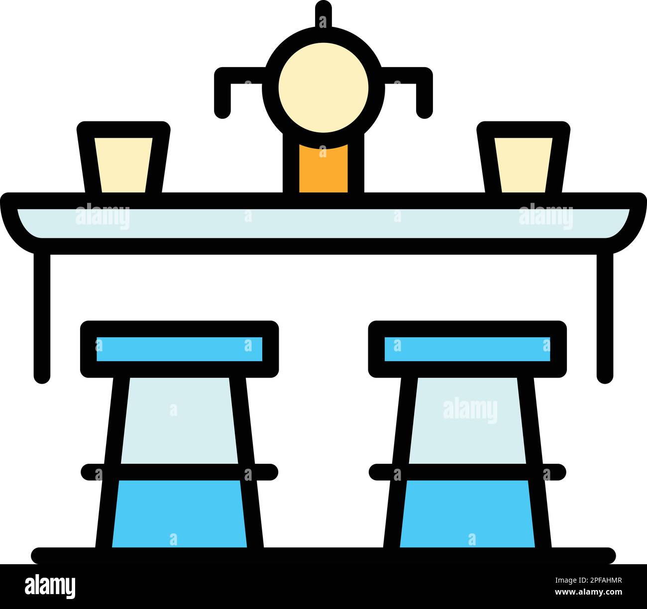 Beer counter icon. Outline Beer counter vector icon for web design ...