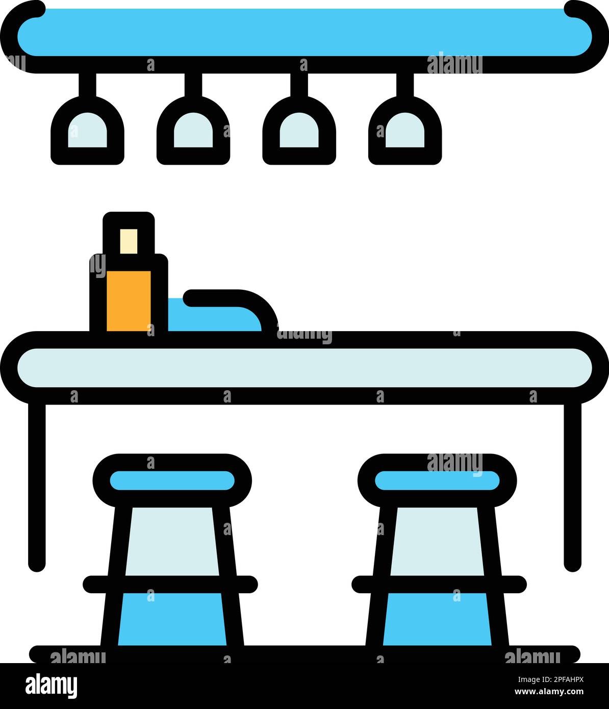 Cocktail counter icon. Outline Cocktail counter vector icon for web ...