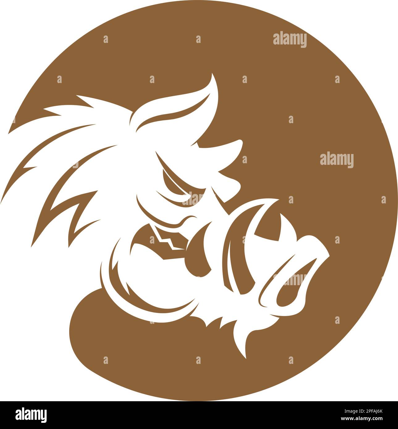 Wild pig tusks Stock Vector Images - Alamy
