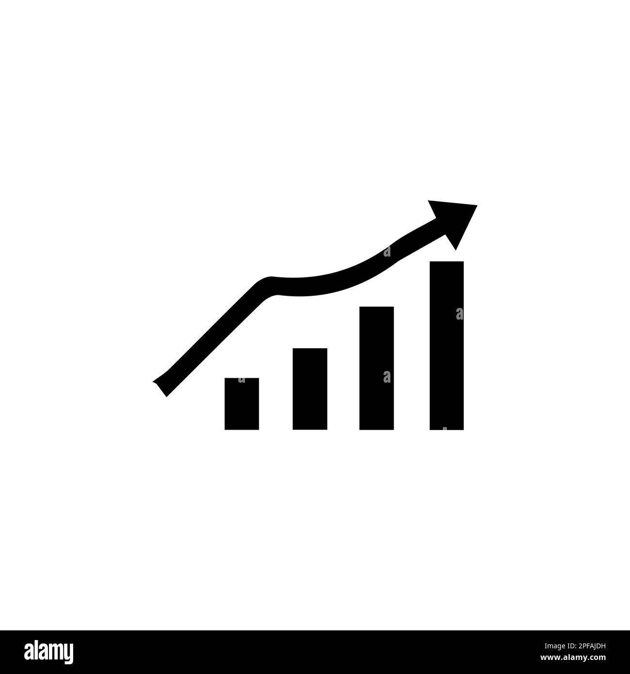 Bar graphic icon black. Perfect Black pictogram illustration. Business ...