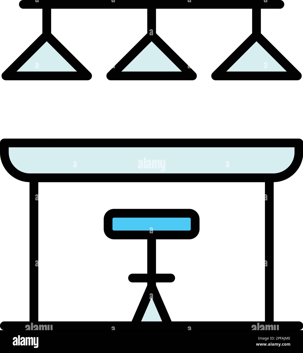 Food counter icon. Outline Food counter vector icon for web design ...