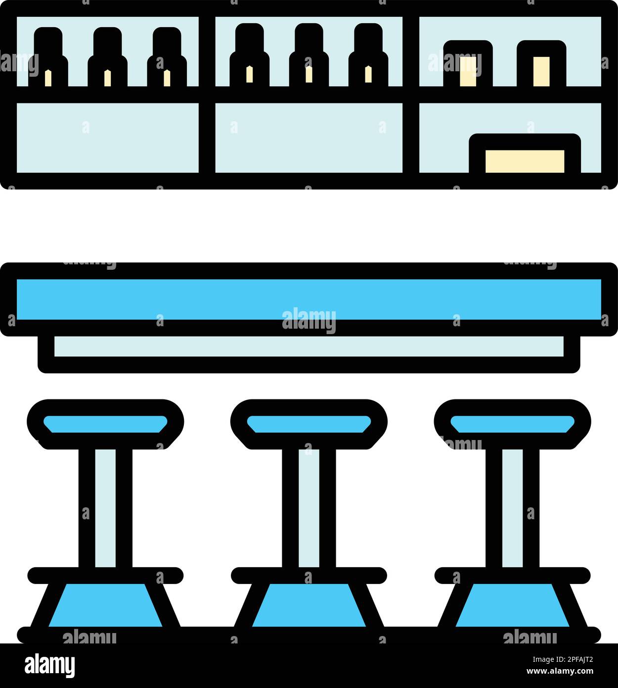 Bar counter room icon. Outline Bar counter room vector icon for web ... Bar counter room icon. Outline Bar counter room vector icon for web ...