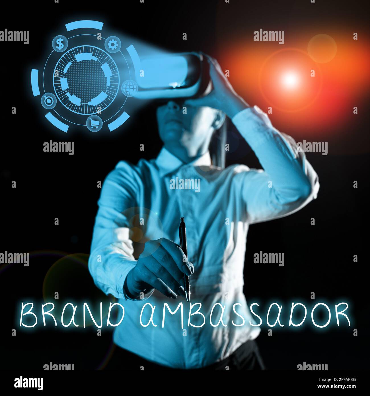 Handwriting text Brand Ambassador. Internet Concept agent accredited as ...