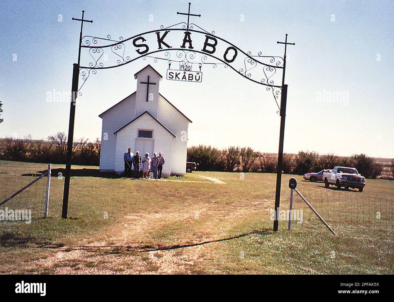 The new Skabo Lutheran Church sign, shown in this undated photo, shows ...