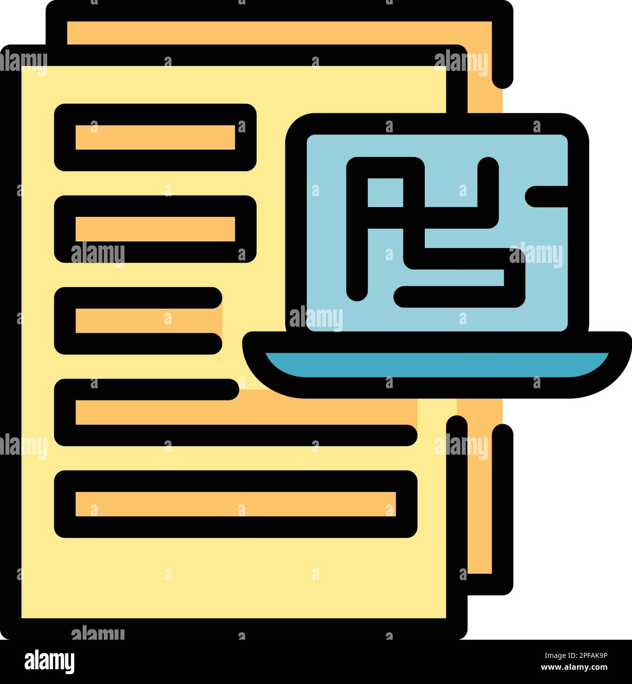 Technical sheet icon. Outline technical sheet vector icon for web ...