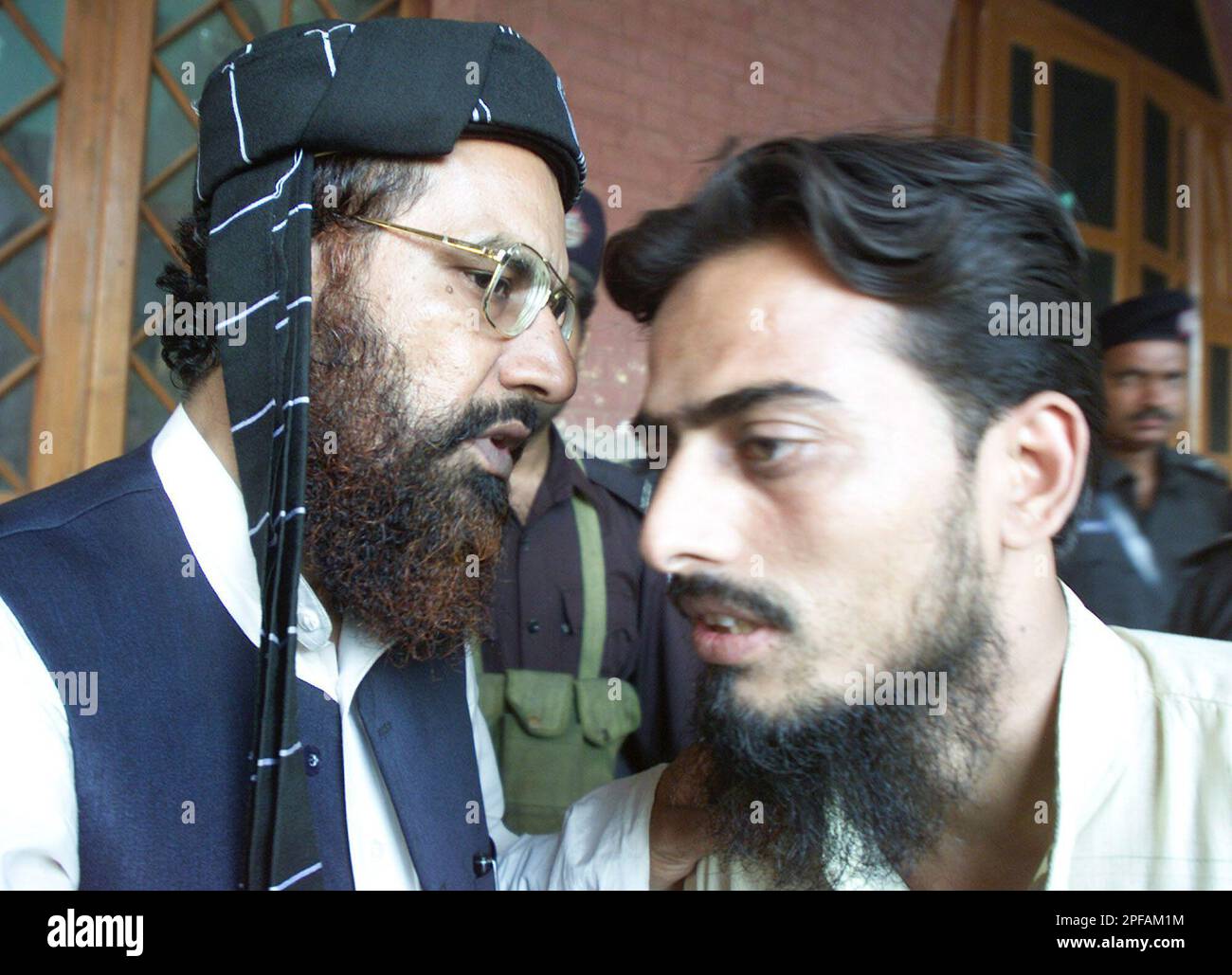 Azam Tariq, left, Chief of Pakistani militant religious group, Sipah-e ...