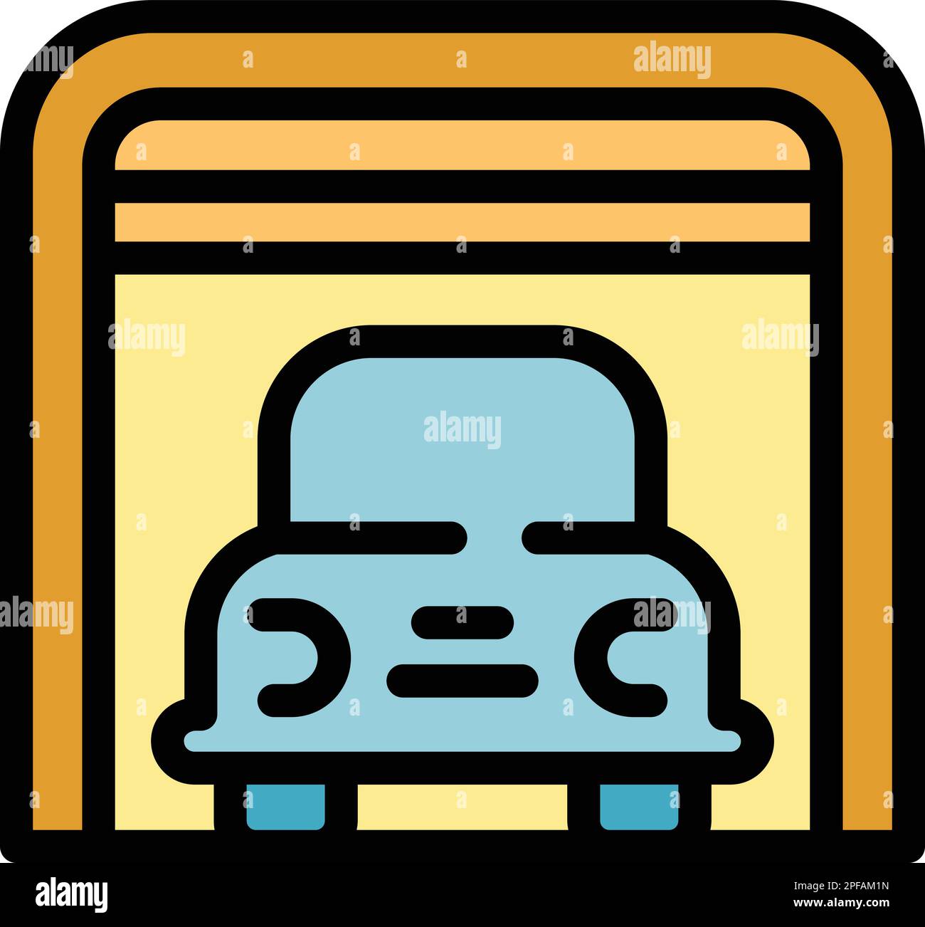 Indoor parking icon. Outline indoor parking vector icon for web design ...