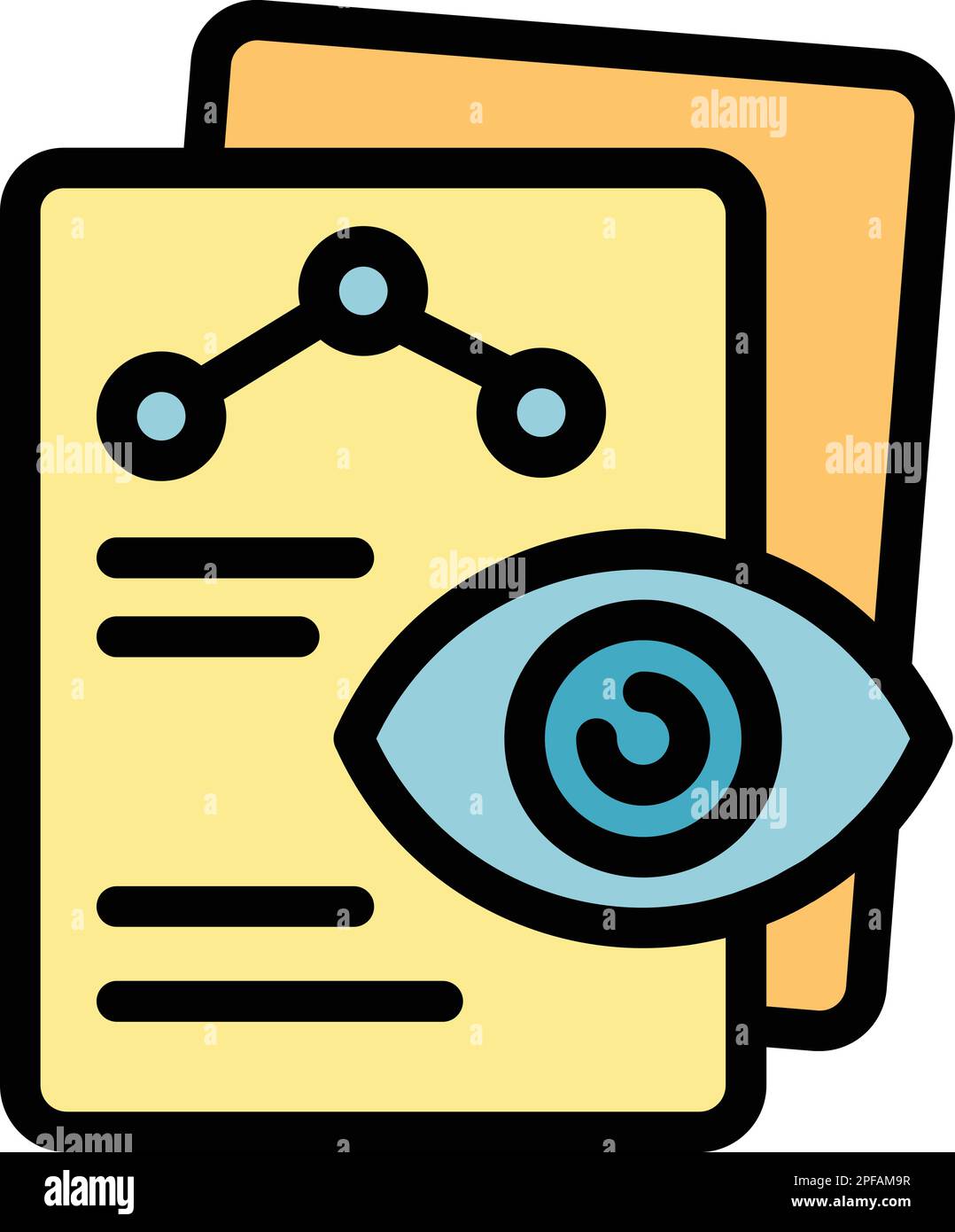 View report icon. Outline view report vector icon for web design ...