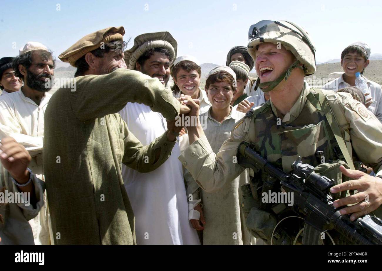 A U.S. Army soldier of Task Force Panther 82nd Airborne Division lets ...