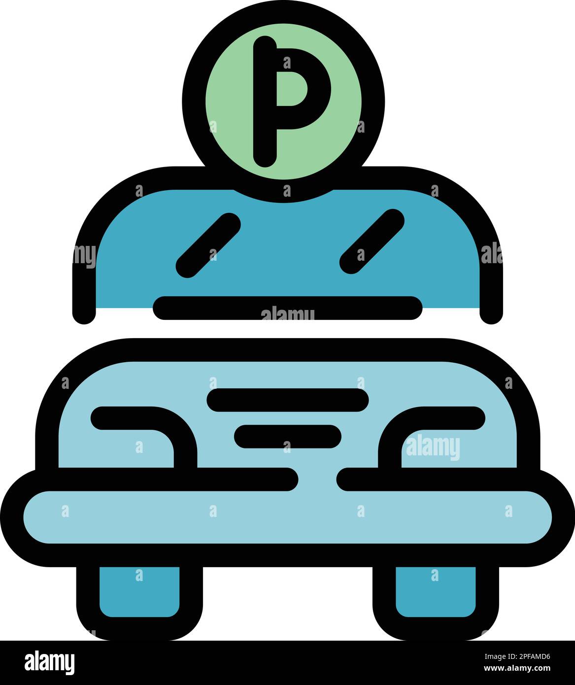Drive parking icon. Outline drive parking vector icon for web design ...