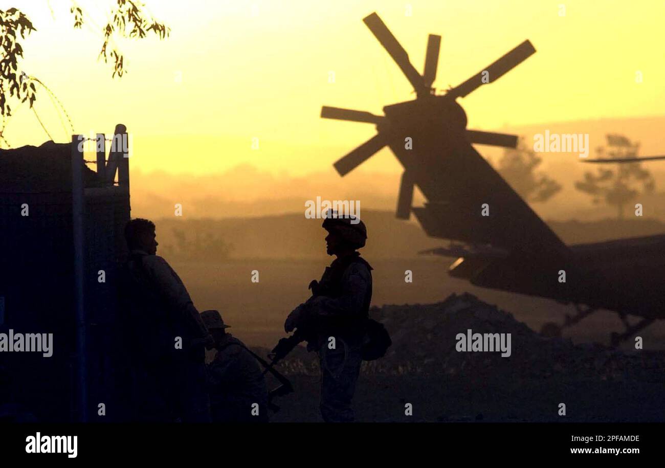 U.S. Army soldiers of Task Force Panther 82nd Airborne Division stand ...