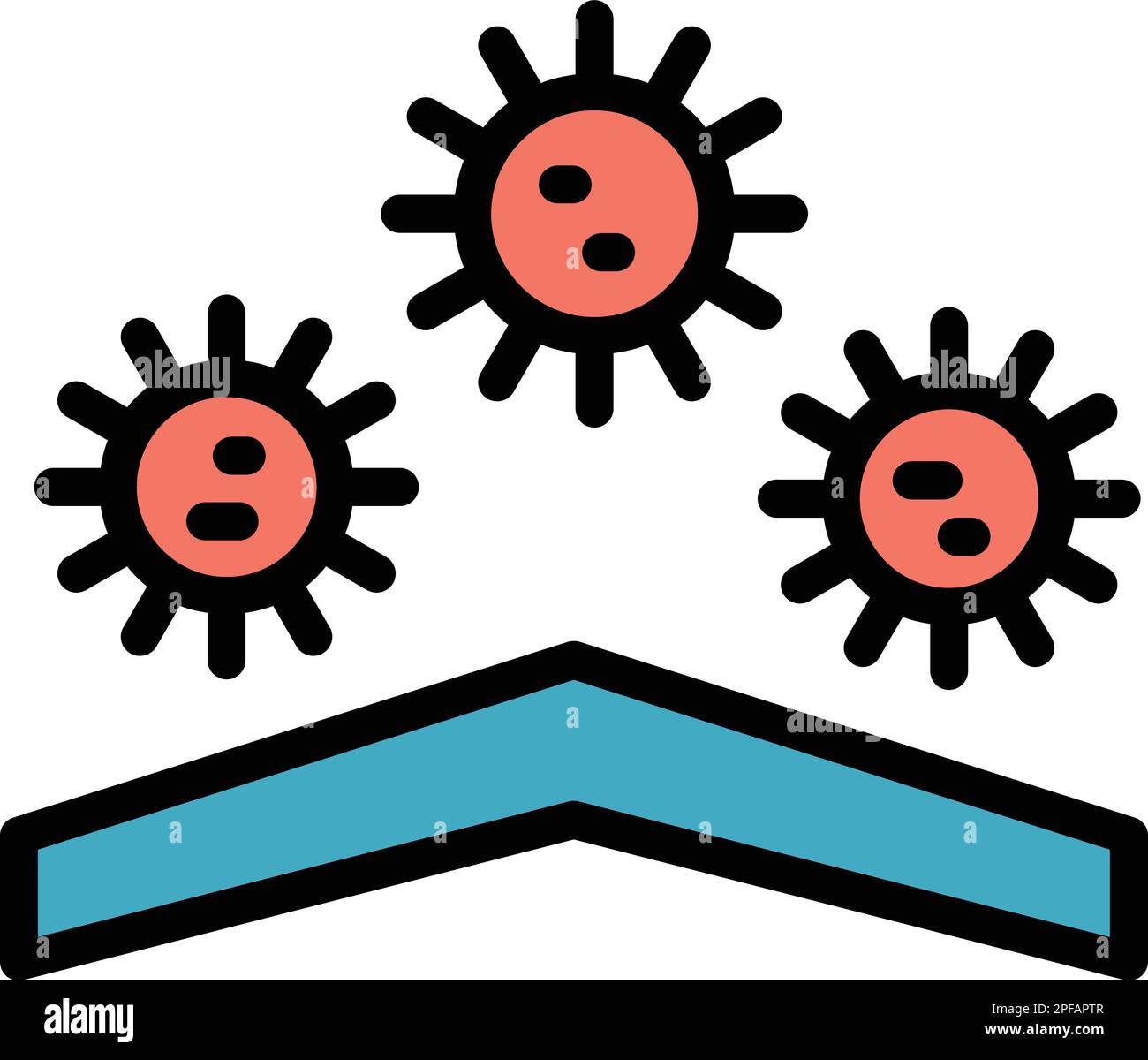 Block viruses icon. Outline block viruses vector icon for web design ...