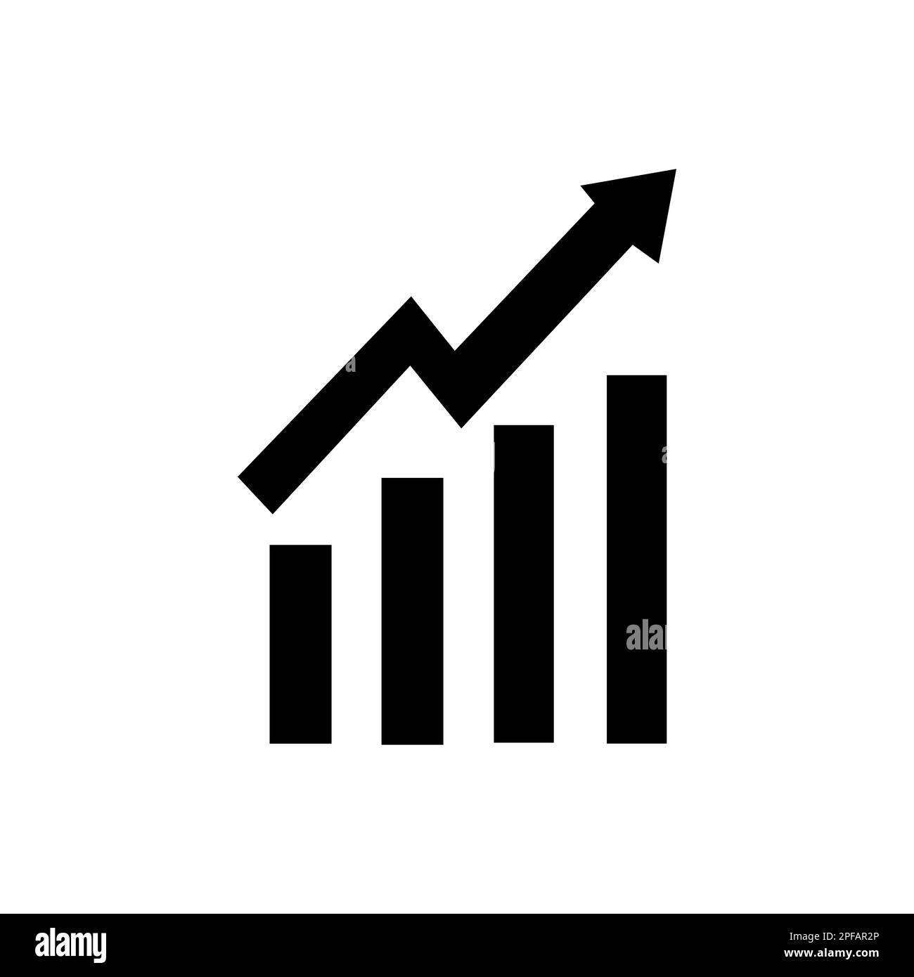 Bar graphic icon black. Perfect Black pictogram illustration. Business ...