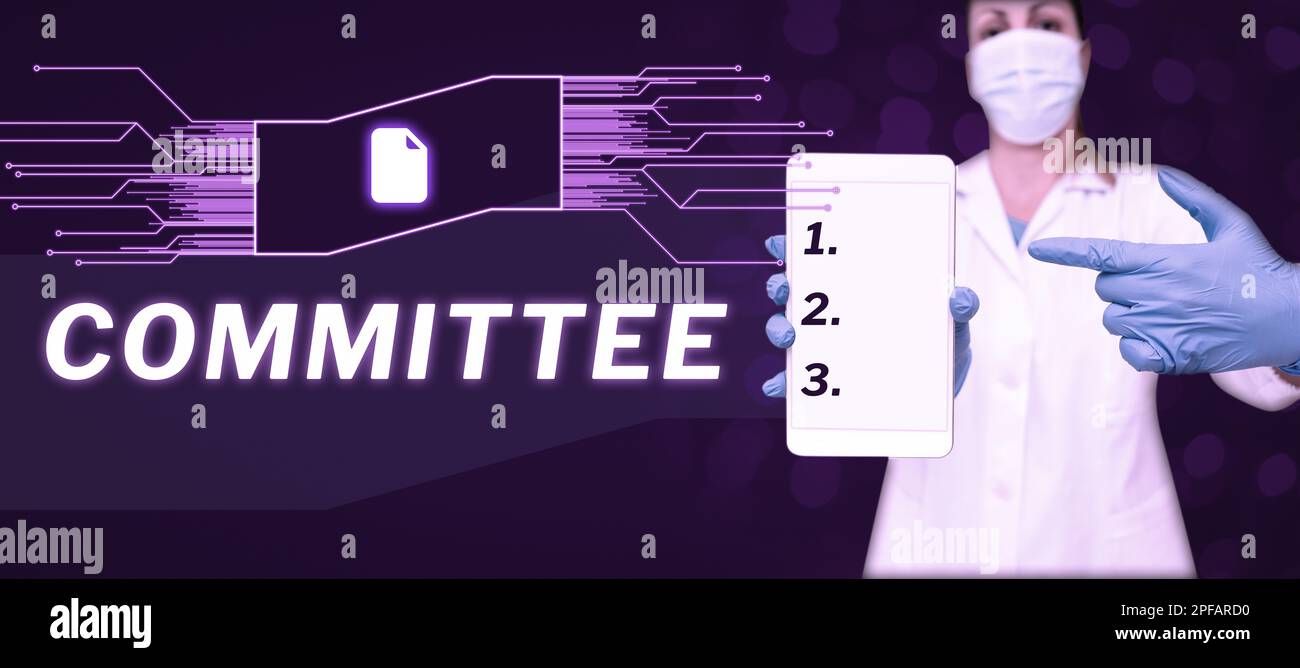 Conceptual caption Committee. Business showcase Group of people ...