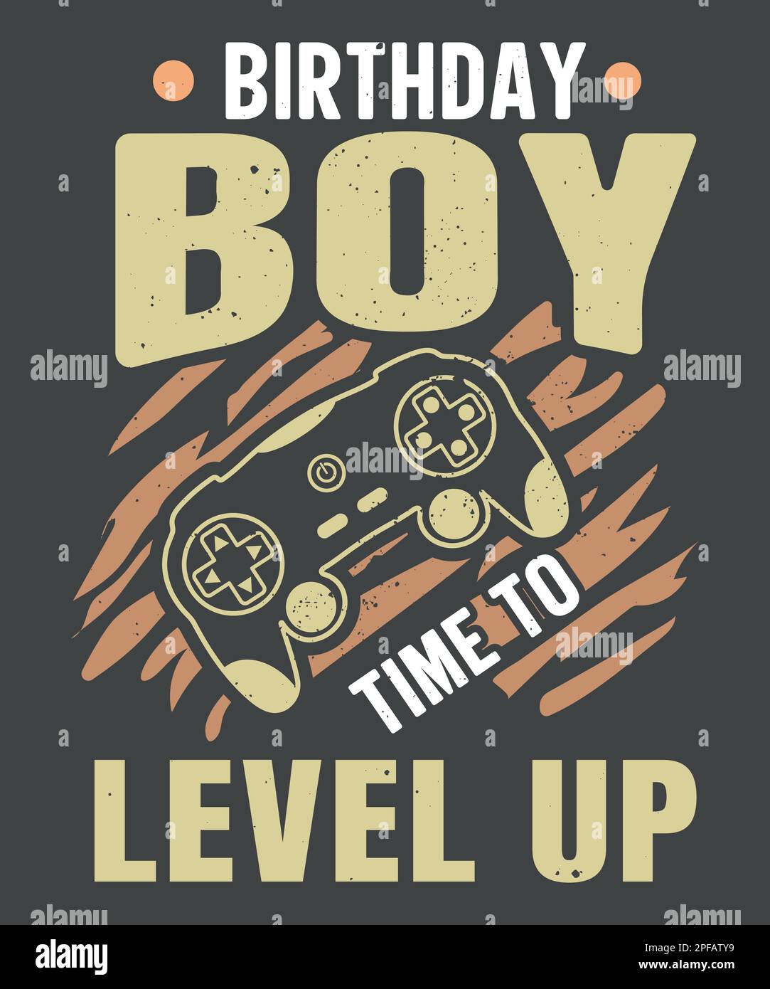 Birthday boy time to level up vintage video gaming t-shirt design with ...