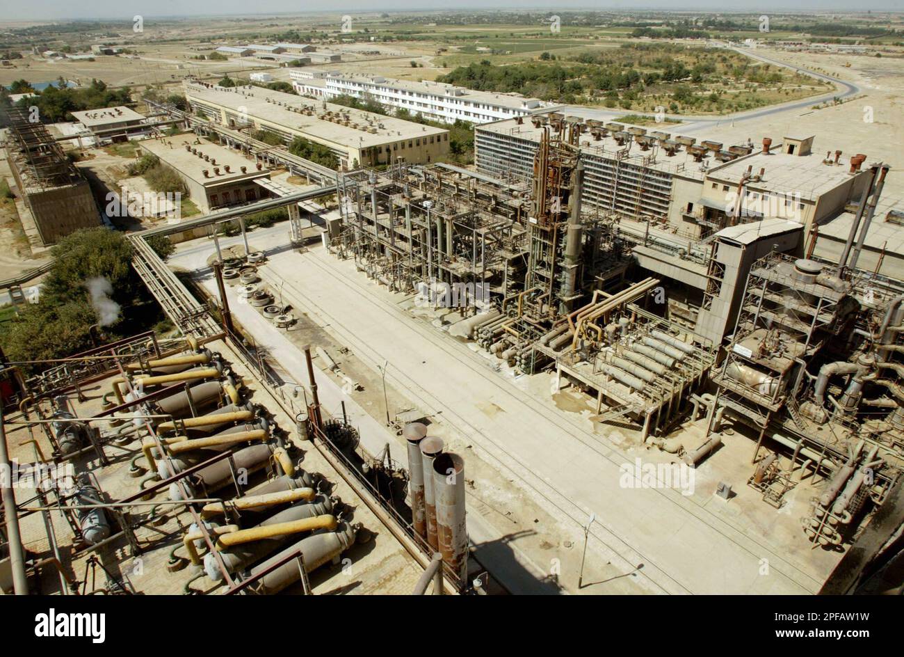 An overview of Kode Barq, Afghanistan's only fertilizer factory, near ...