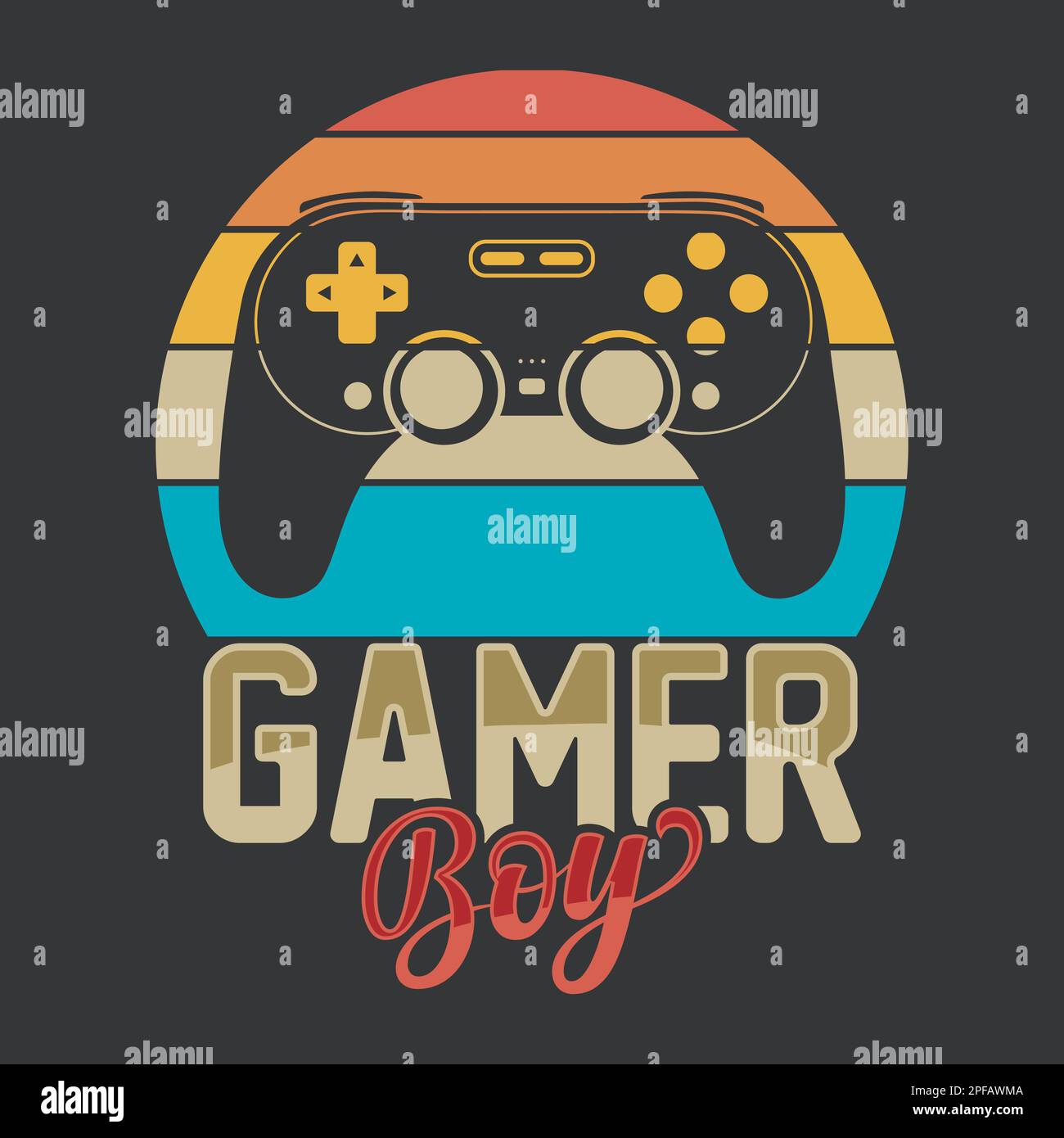 Gamer boy vintage gaming t-shirt design Stock Vector Image & Art - Alamy