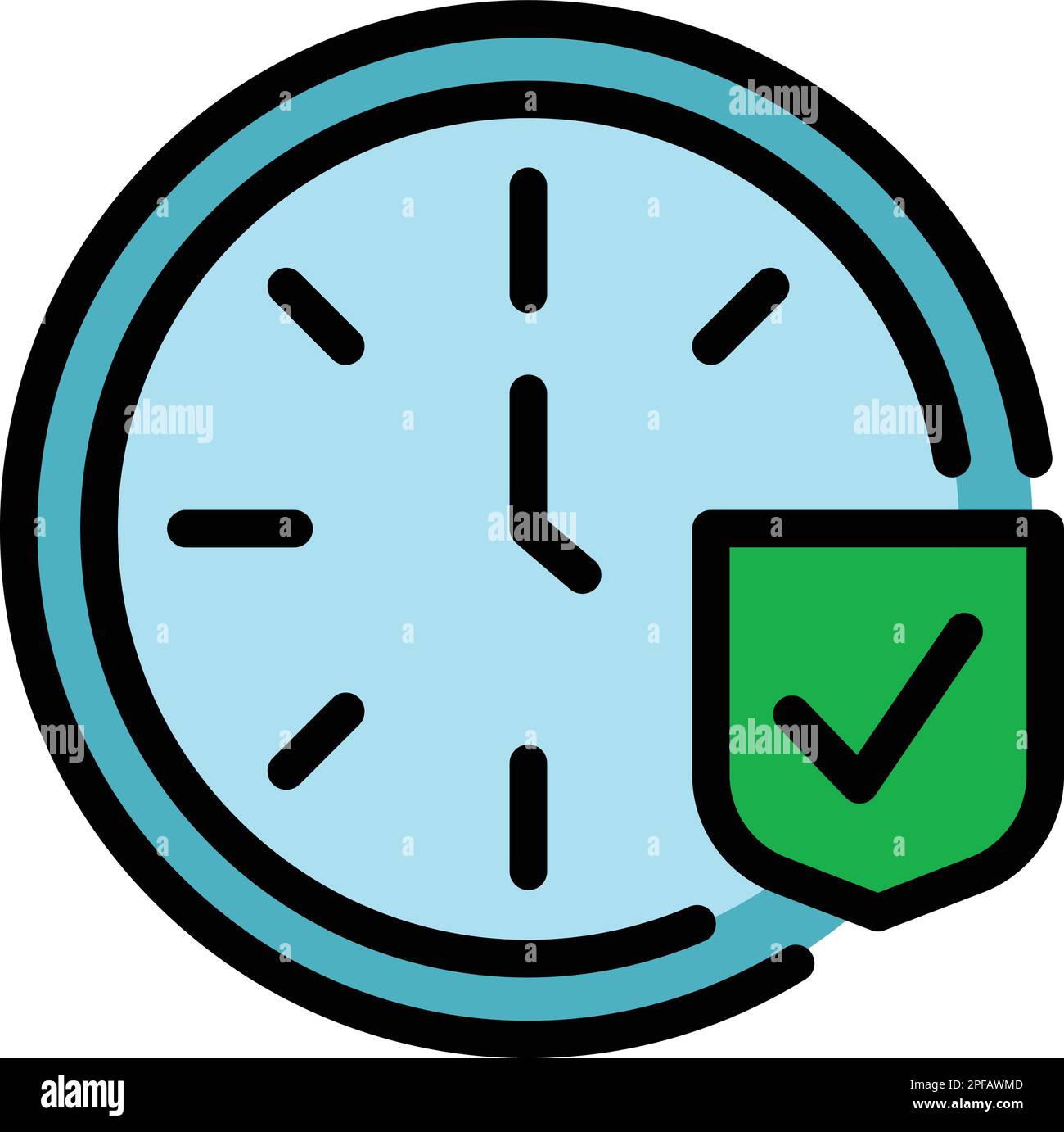Punctuality icon. Outline punctuality vector icon for web design ...