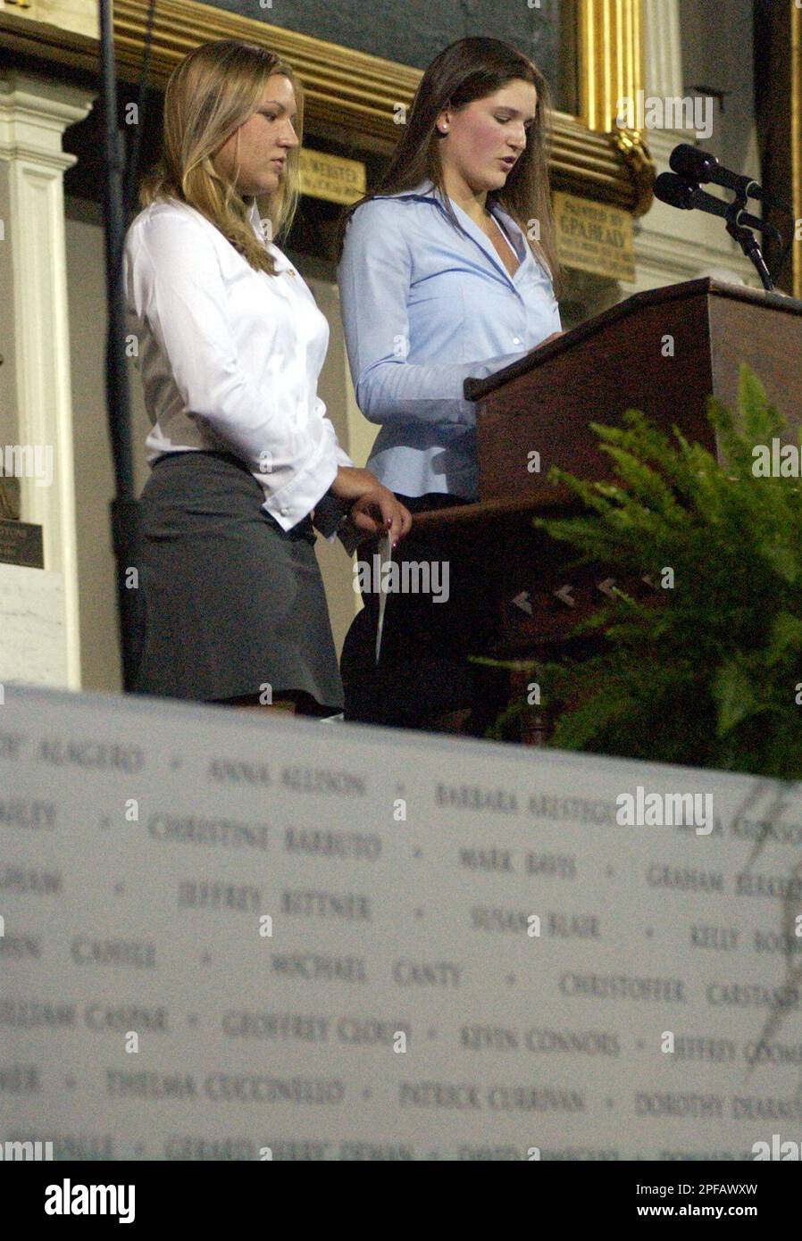Caroline Ogonowski, left, and her sister Laura, daughters of American ...