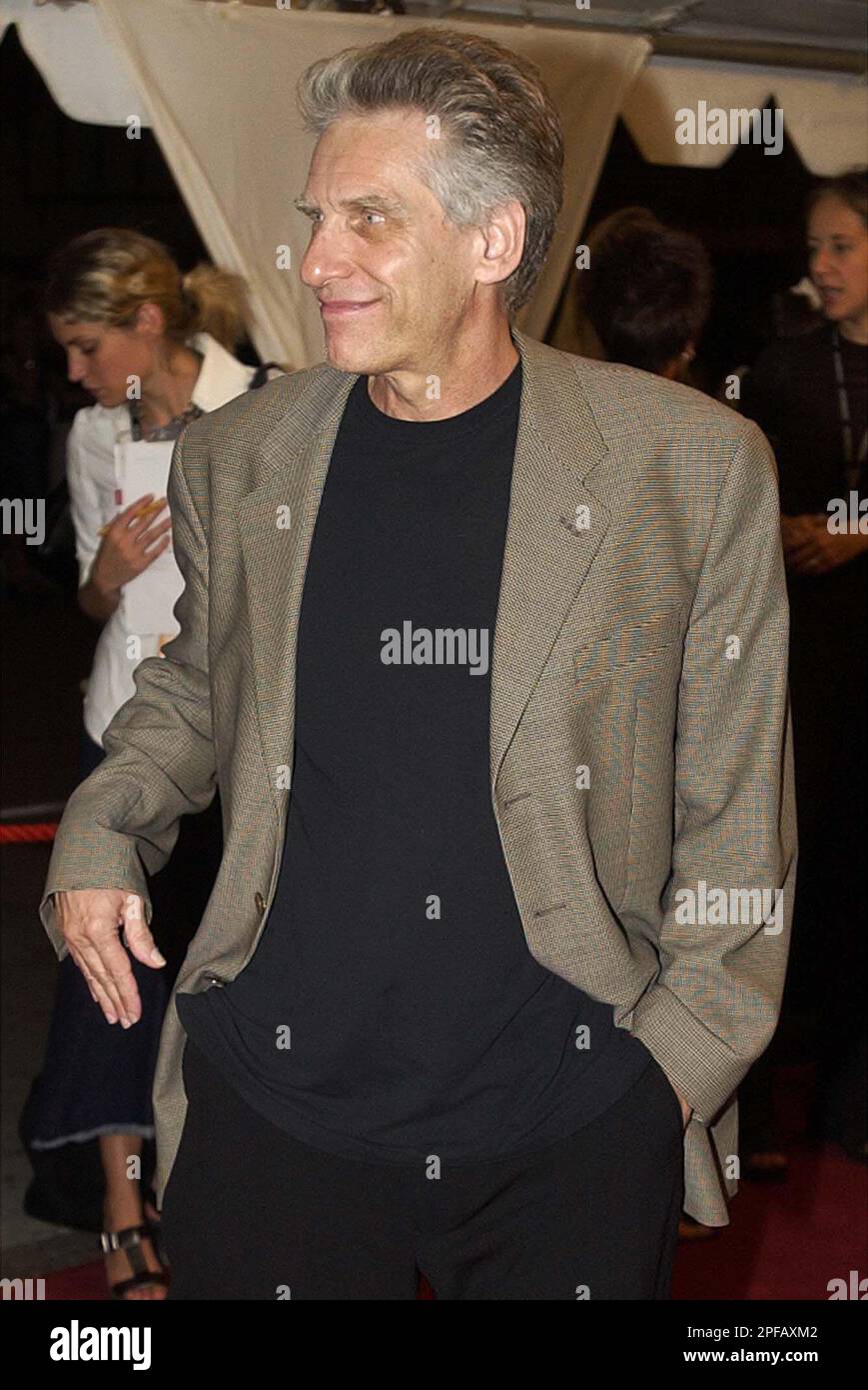 Director David Cronenberg arrives at the premiere of Spider during the ...