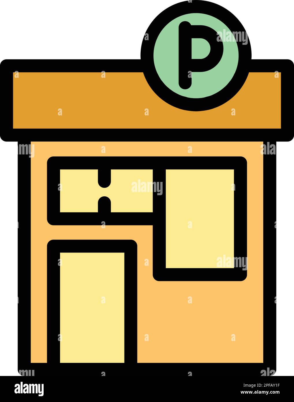 Parking cotrol point icon. Outline parking cotrol point vector icon for ...