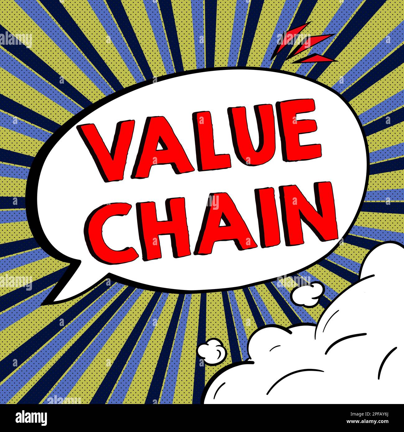 Handwriting text Value Chain. Concept meaning Business manufacturing ...