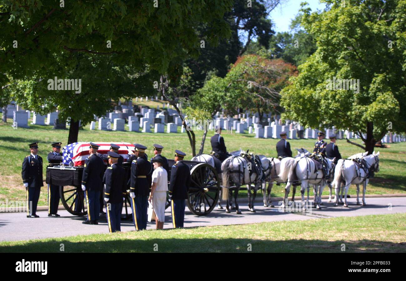 The caisson carrying the casket of Chief Warrant Officer Charles ...