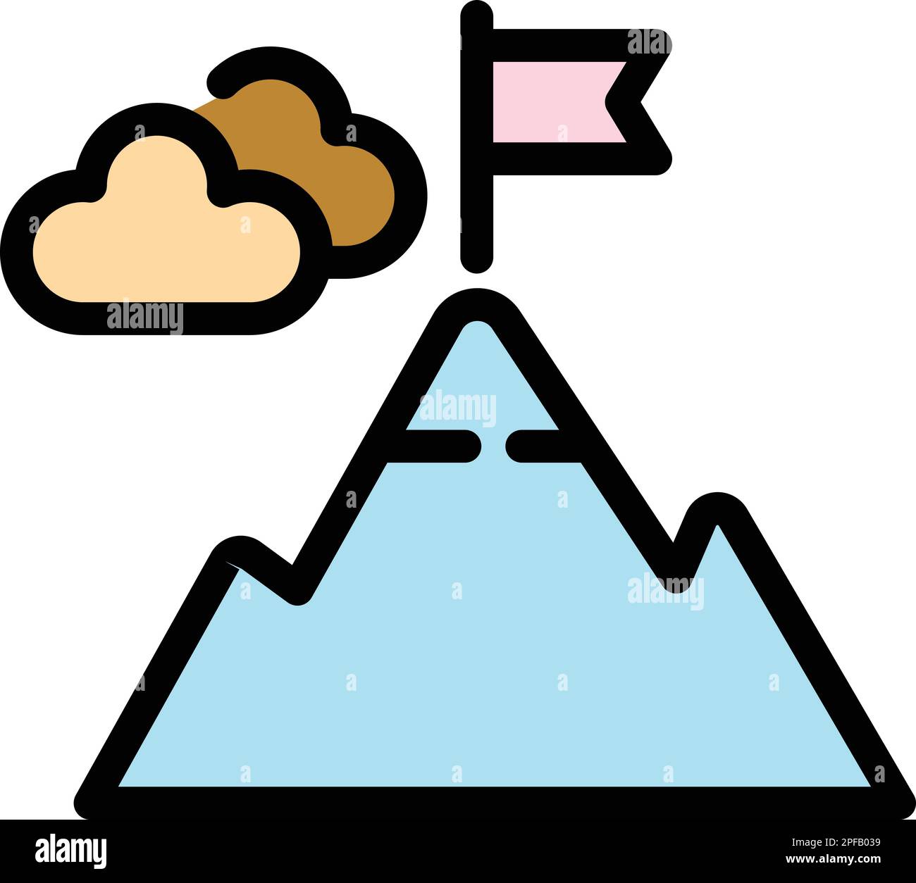Sky mountain icon. Outline sky mountain vector icon for web design ...