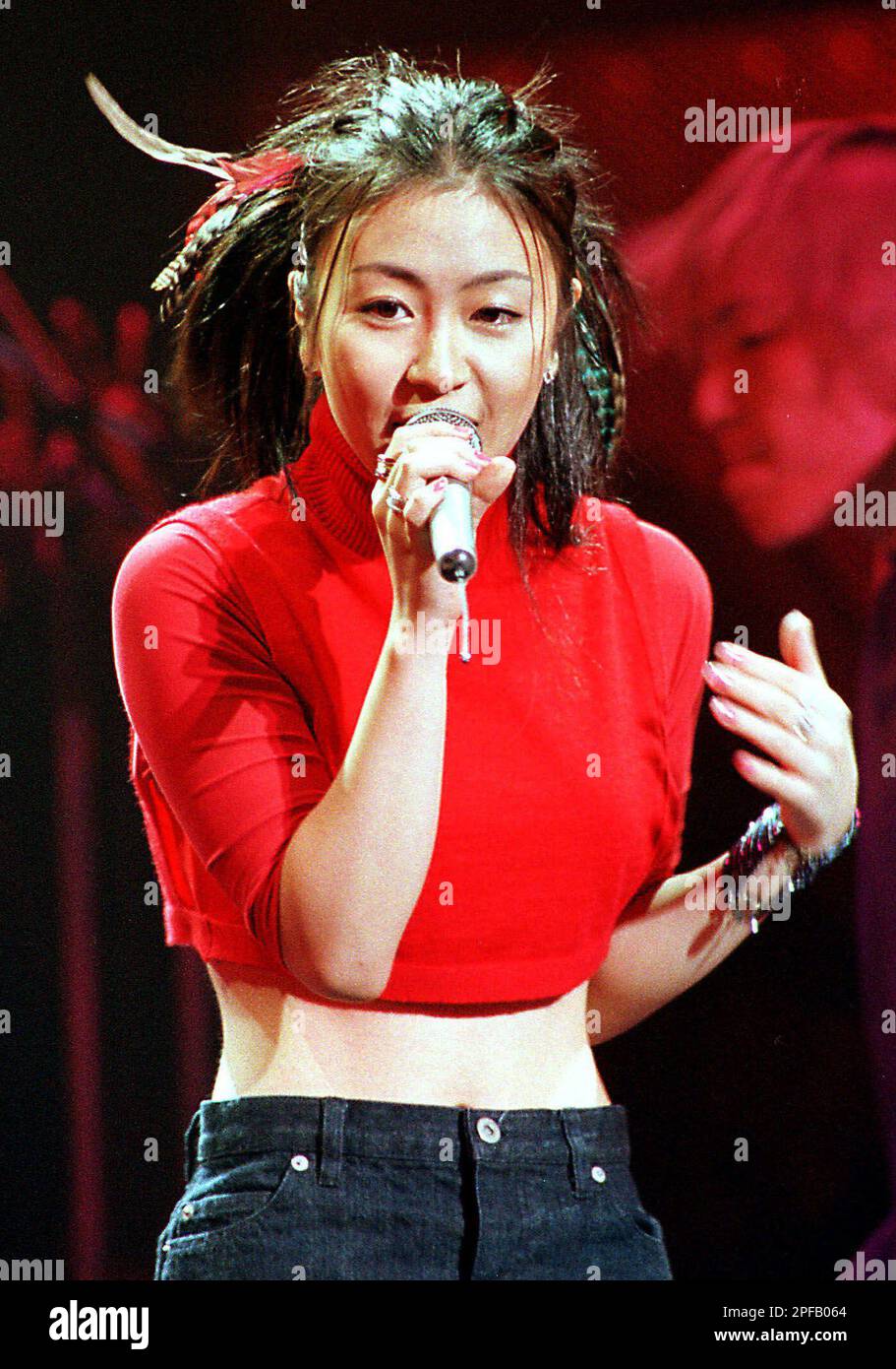 Japan's teenager pop singer Hikaru Utada performs during a charity ...