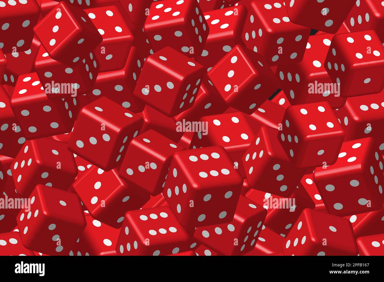 Red Dice Seamless Pattern, 3D Vector Illustration Stock Vector Image ...