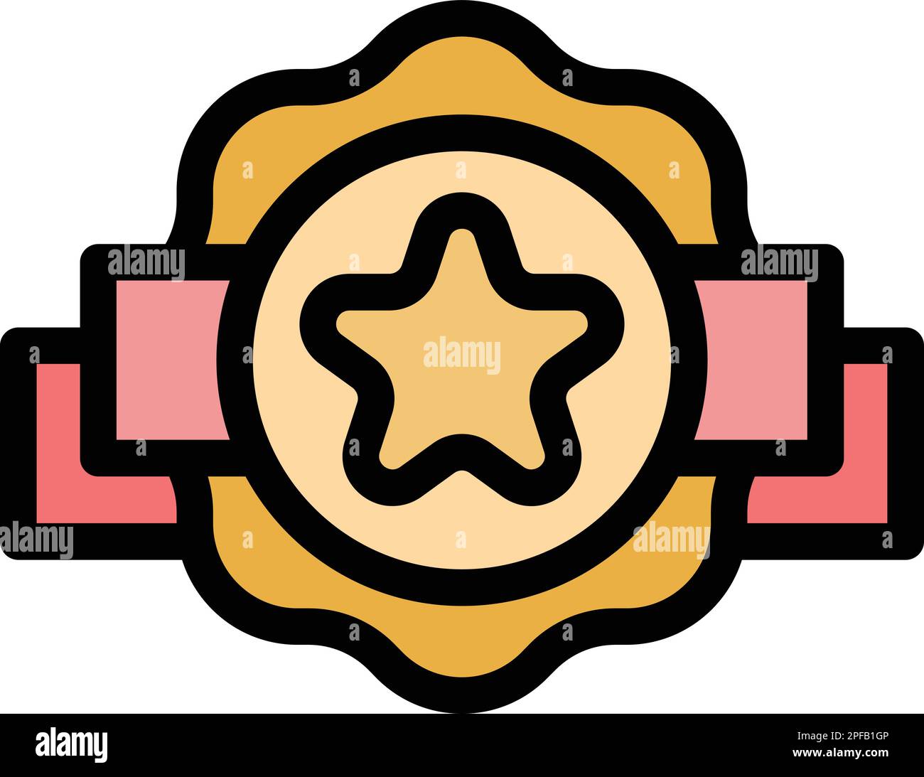 Trophy emblem icon. Outline Trophy emblem vector icon for web design ...