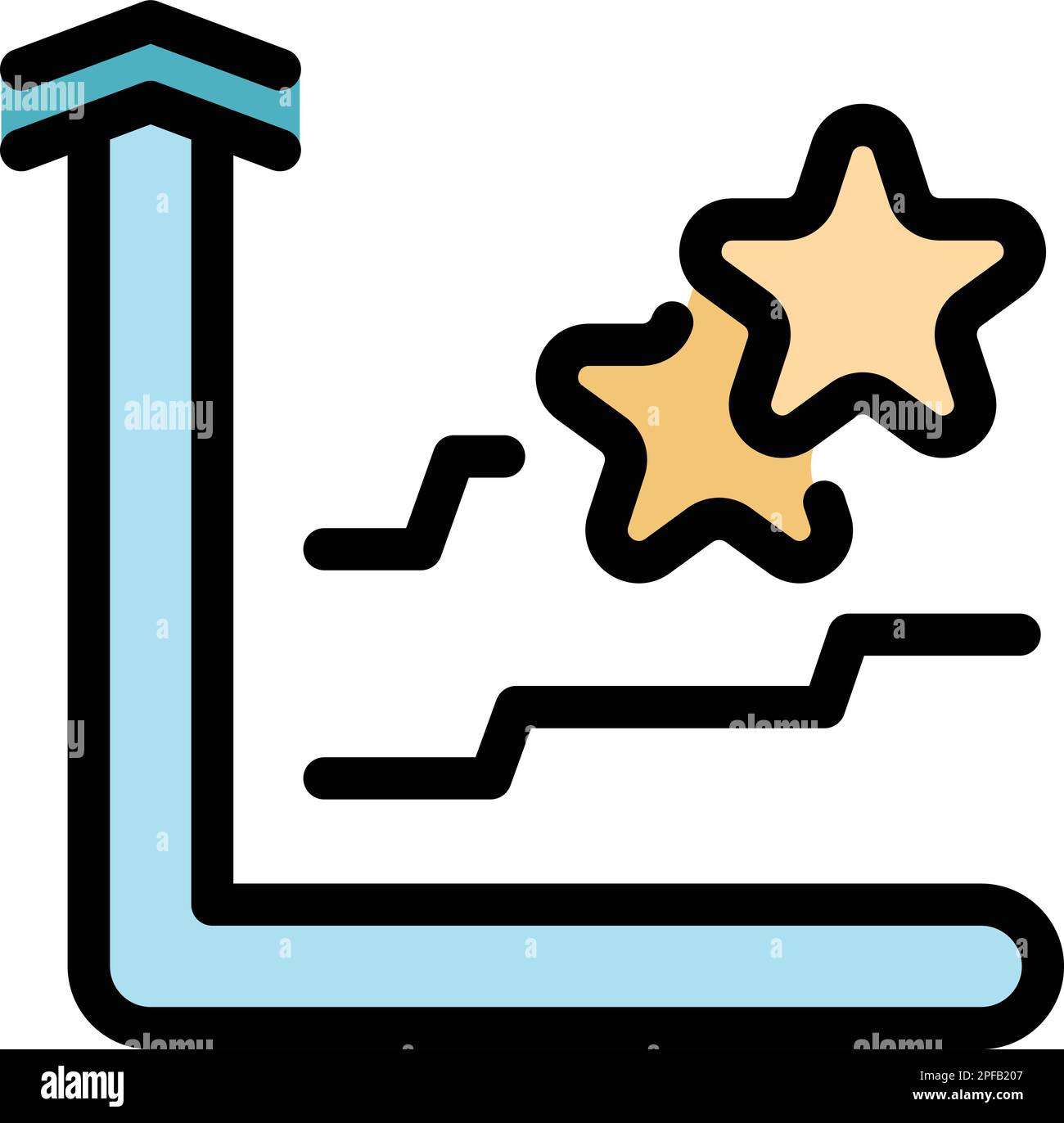 Ranking rising icon. Outline Ranking rising vector icon for web design ...