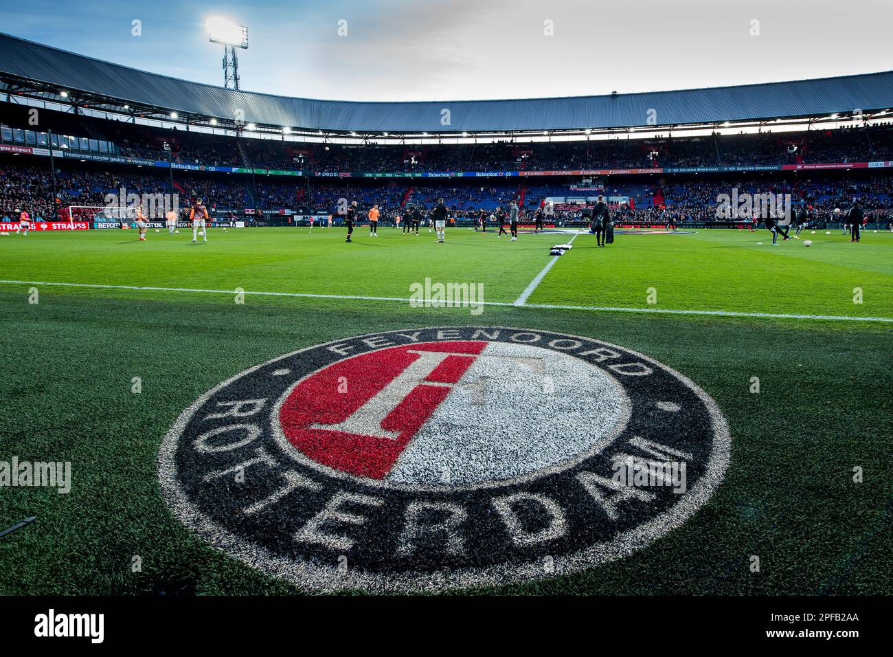 ROTTERDAM - field overview during the UEFA Europa league round of 16 ...